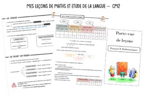 Mon porte-vue de leçons CM2